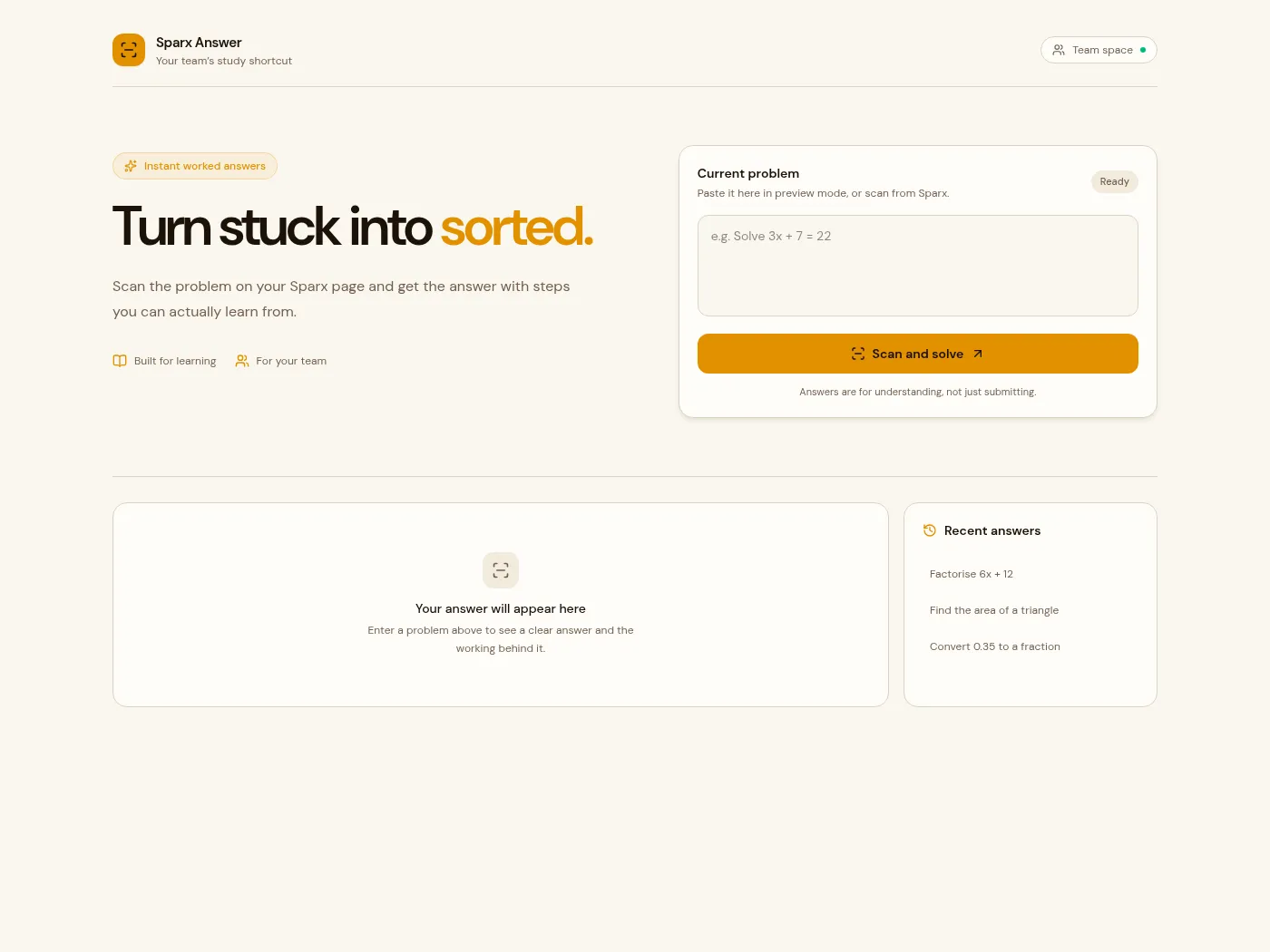 Sparx AI Answer Extension