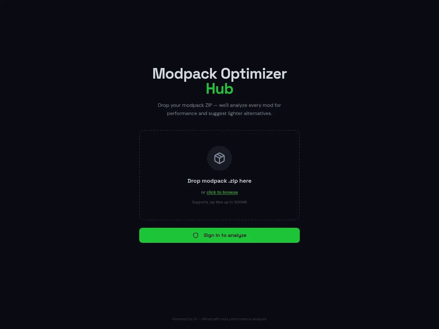 Modpack Optimizer Hub
