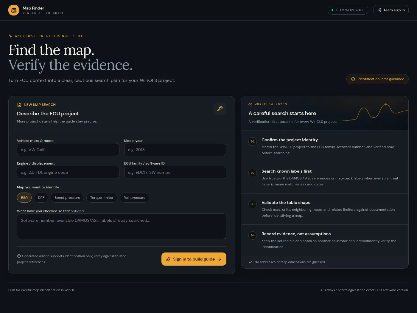 ECU Map Finder AI