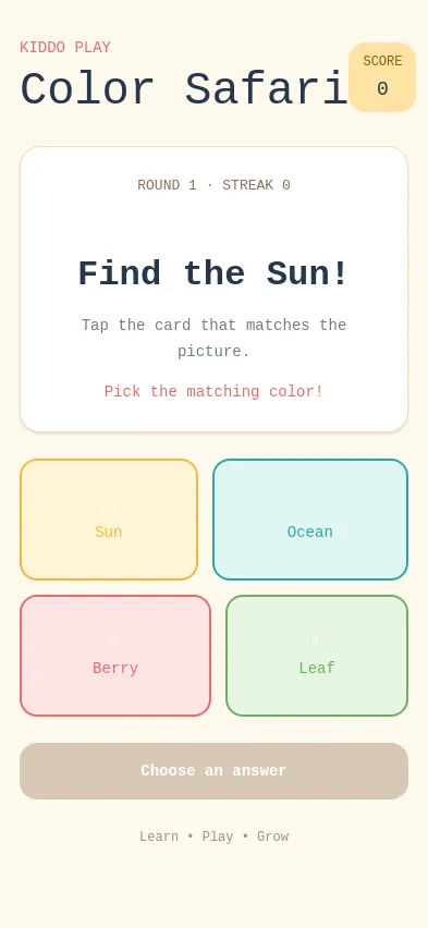 KiddoPlay Game