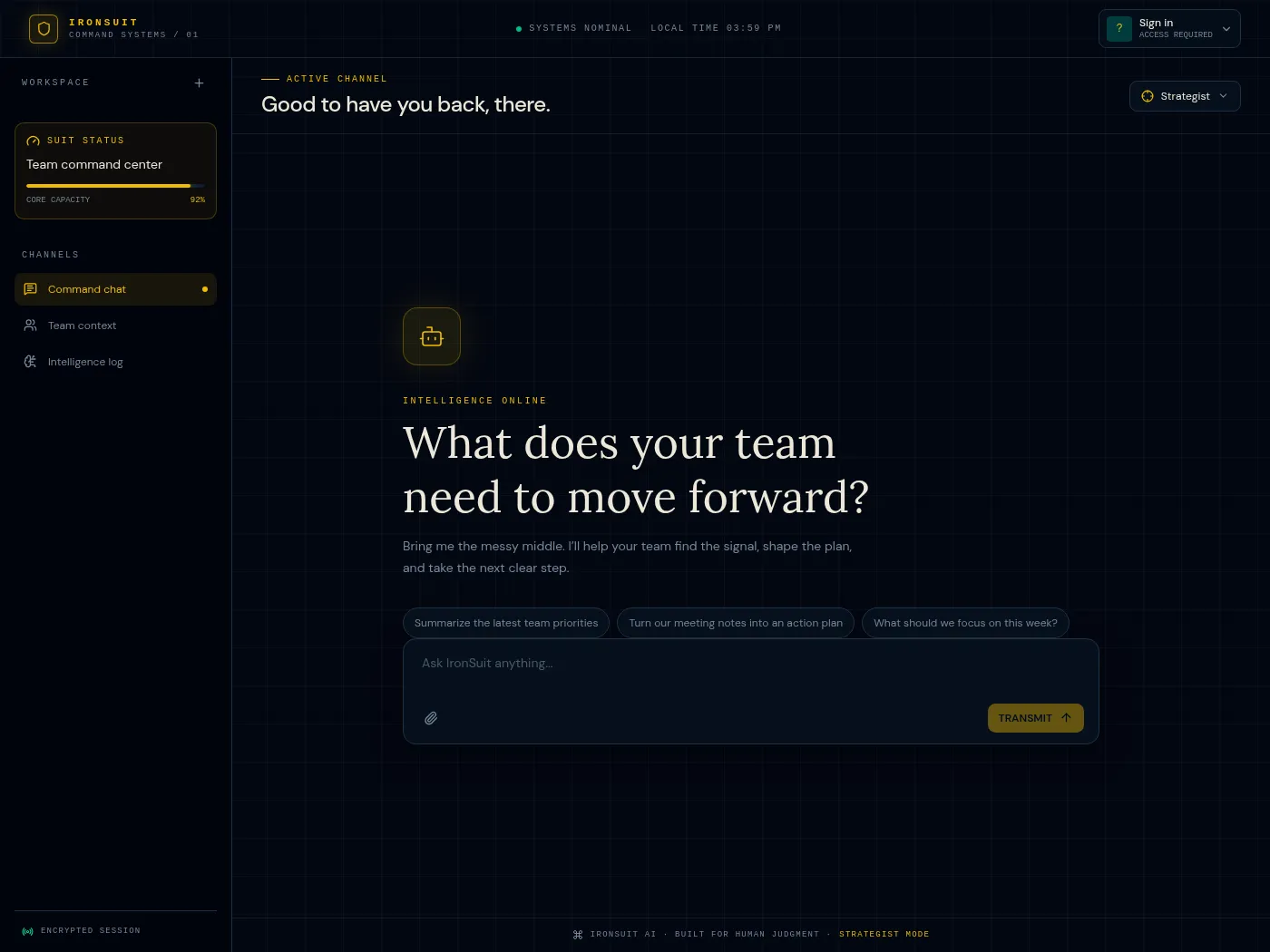 IronSuit AI Assistant