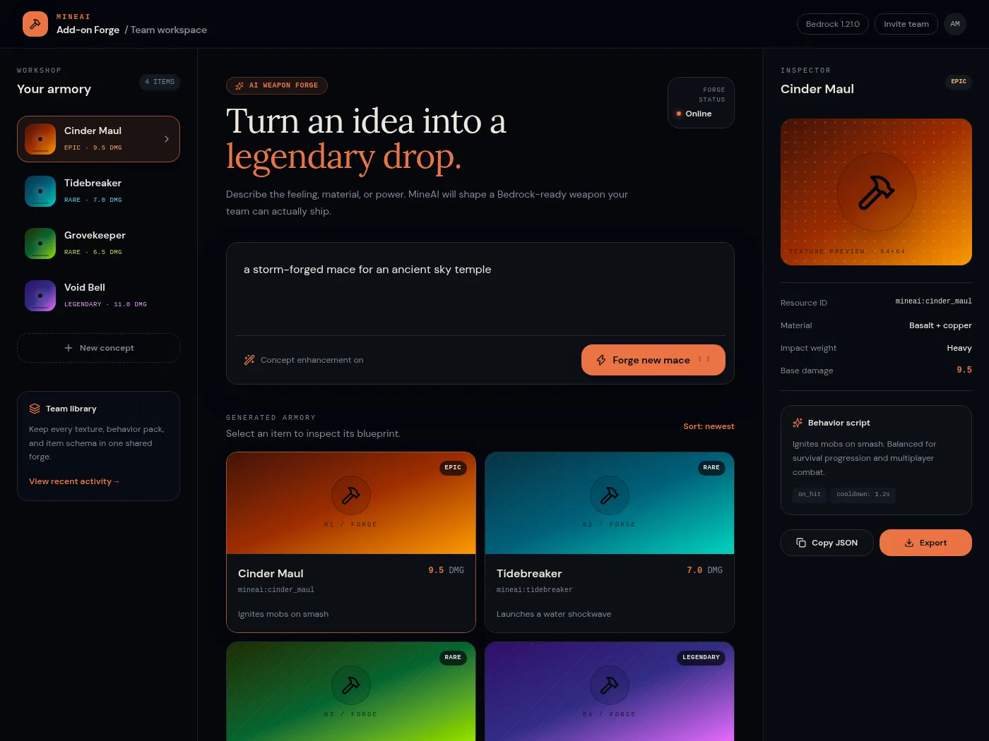 MineAI Add-on Forge