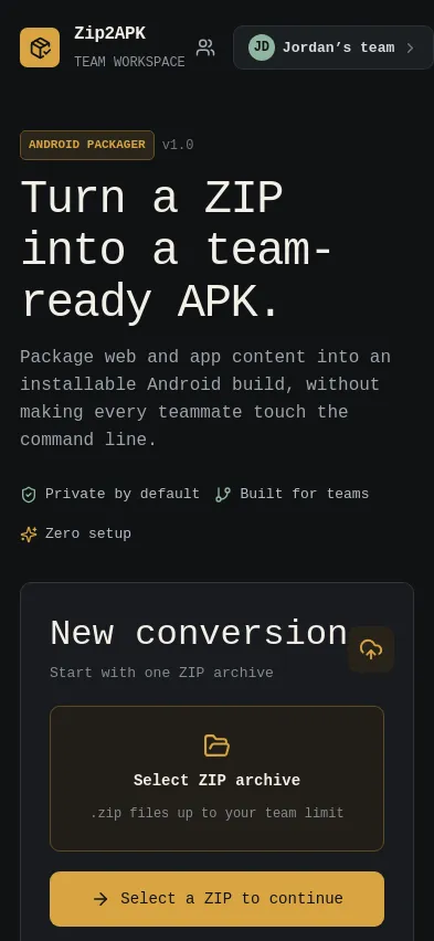 Zip2APK Converter
