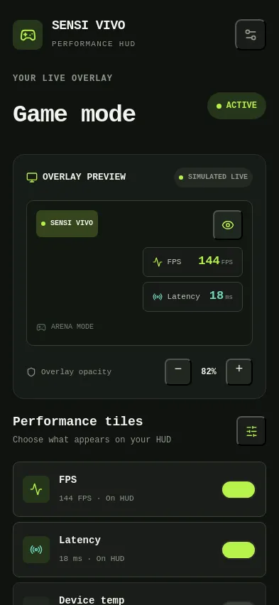 Sensi Vivo HUD