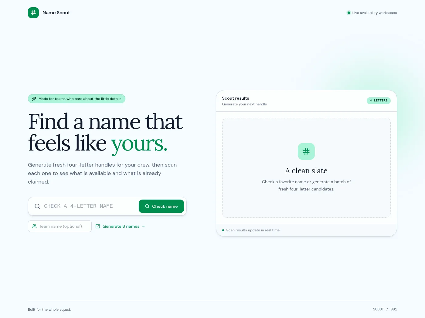 Discord Name Scout