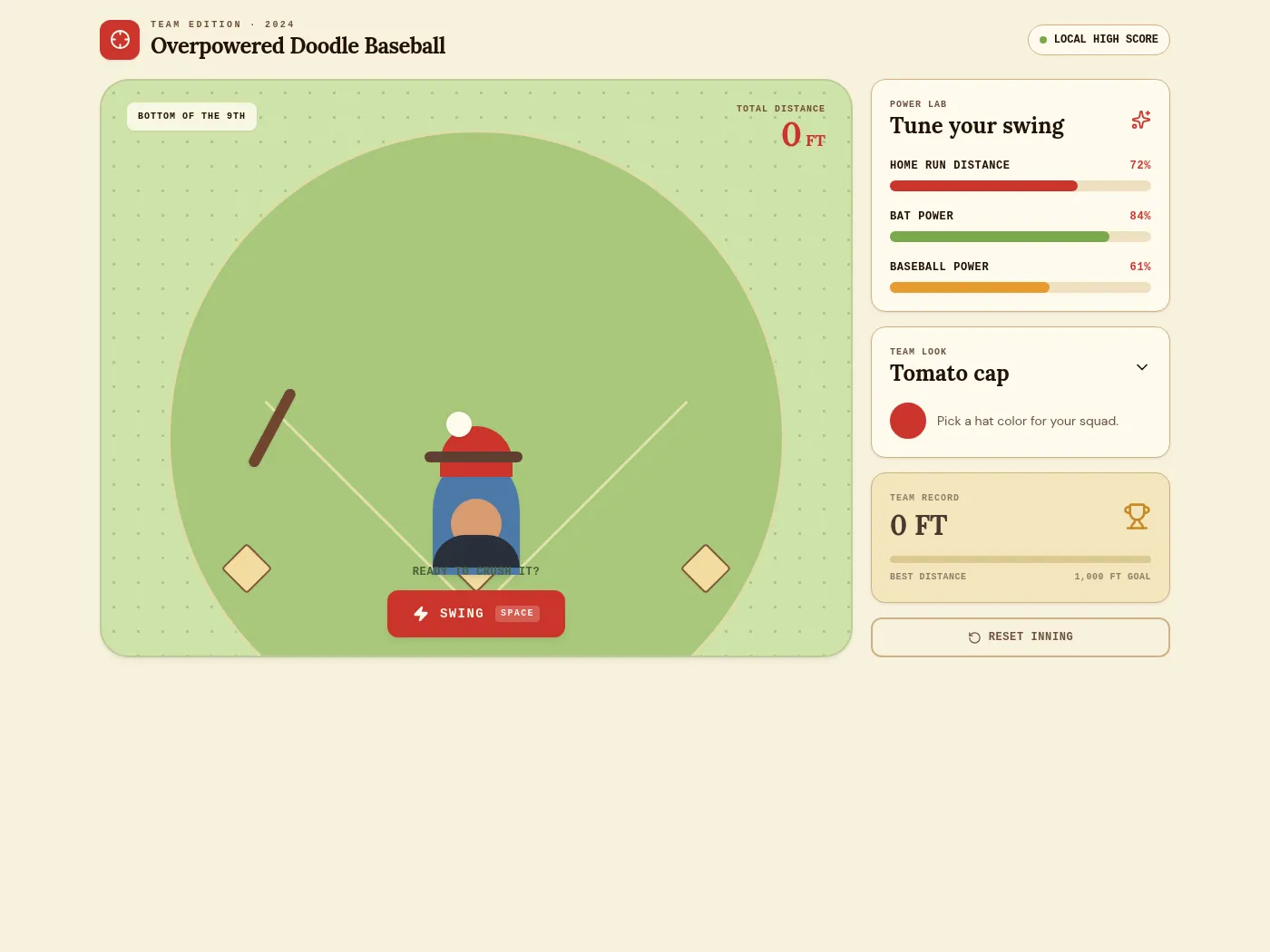 Overpowered Doodle Baseball