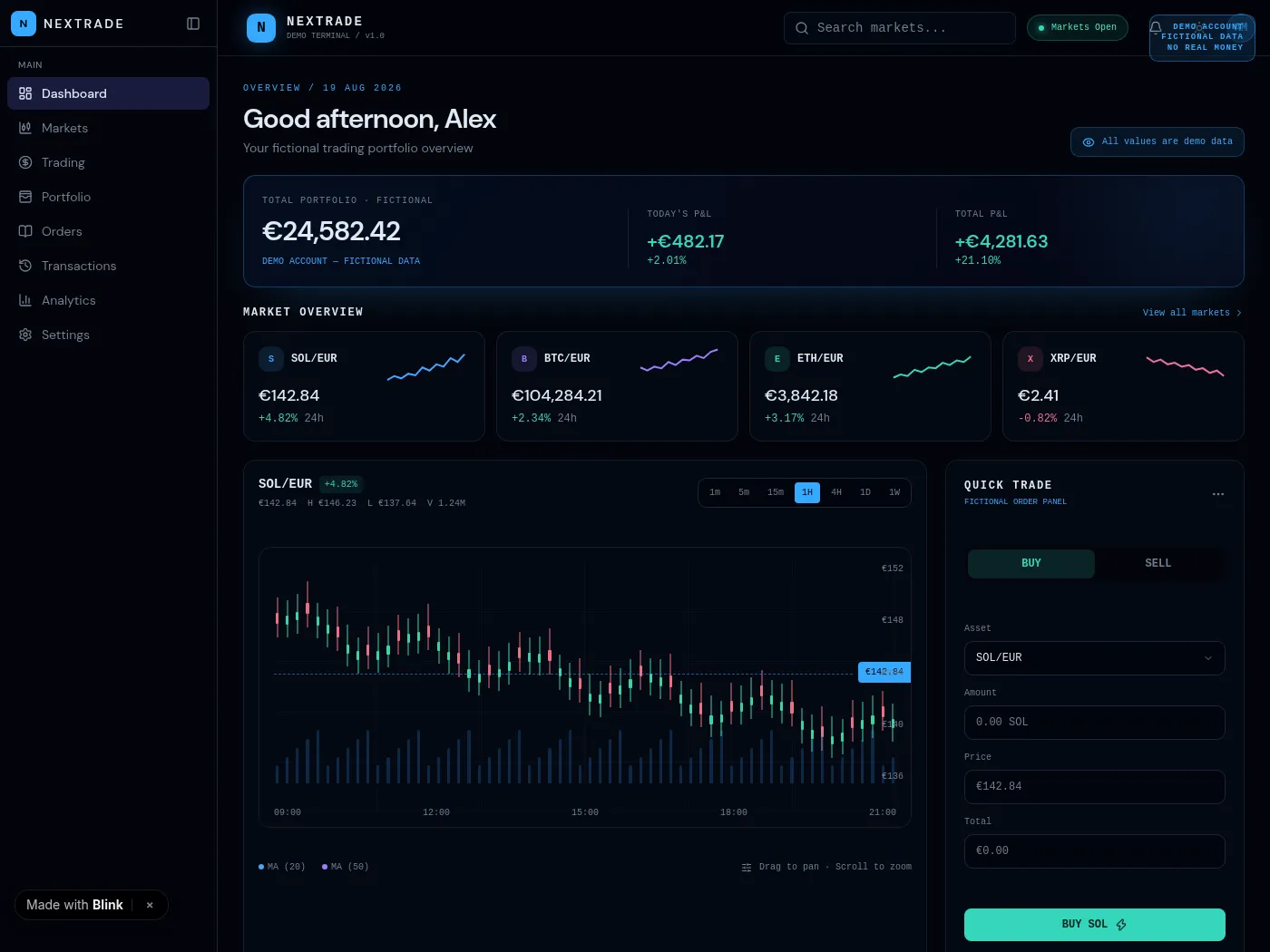 NEXTRADE Demo Terminal