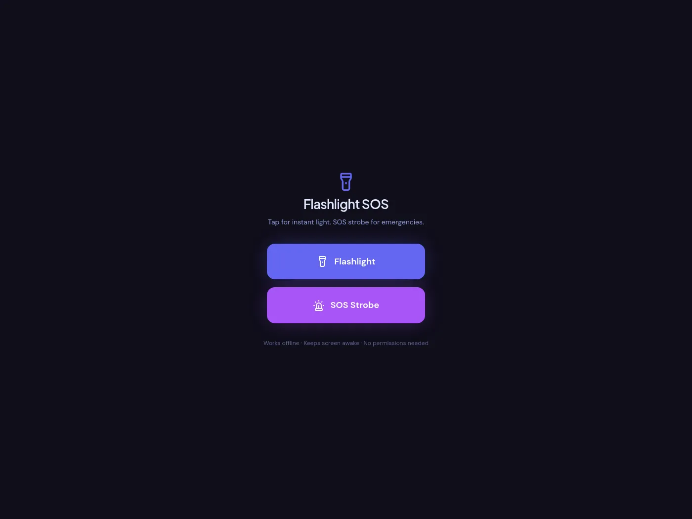 Flashlight SOS Web