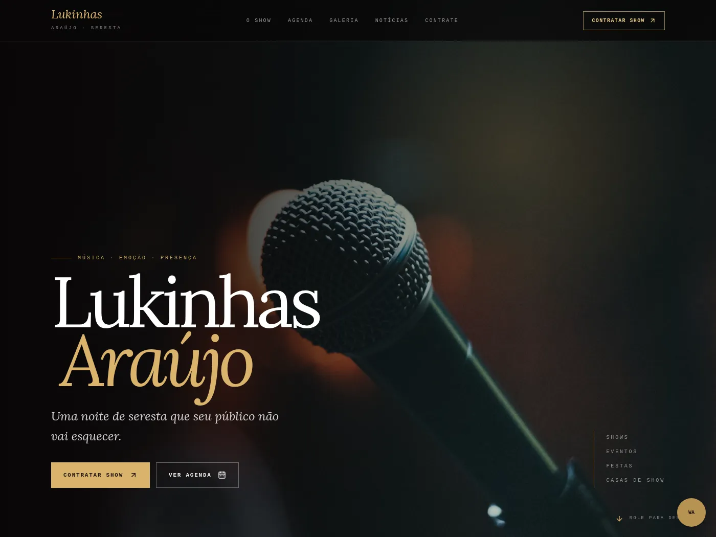 Lukinhas Araújo Seresta Site