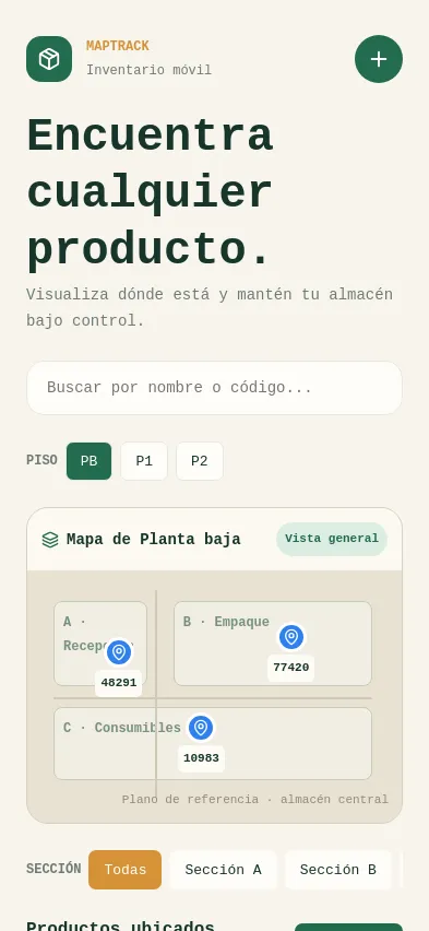 MapTrack Inventario Móvil