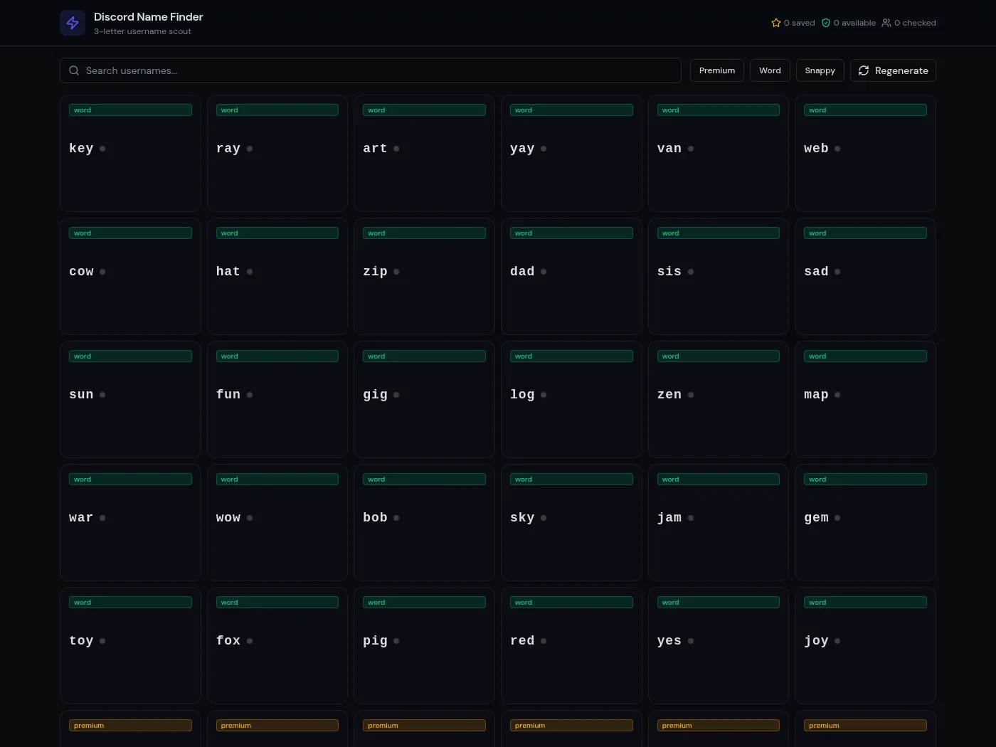 Discord Name Finder