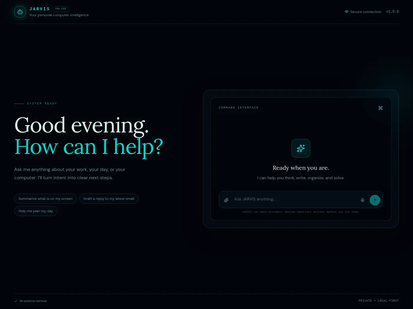 Jarvis Desktop Assistant
