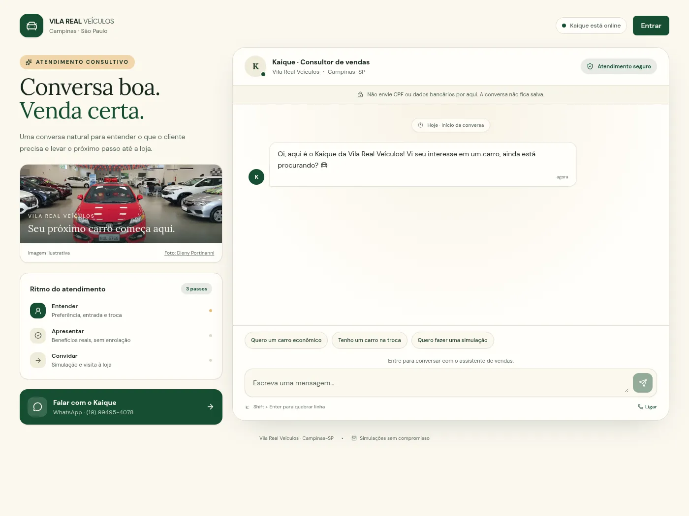 Kaique Car Seller Bot