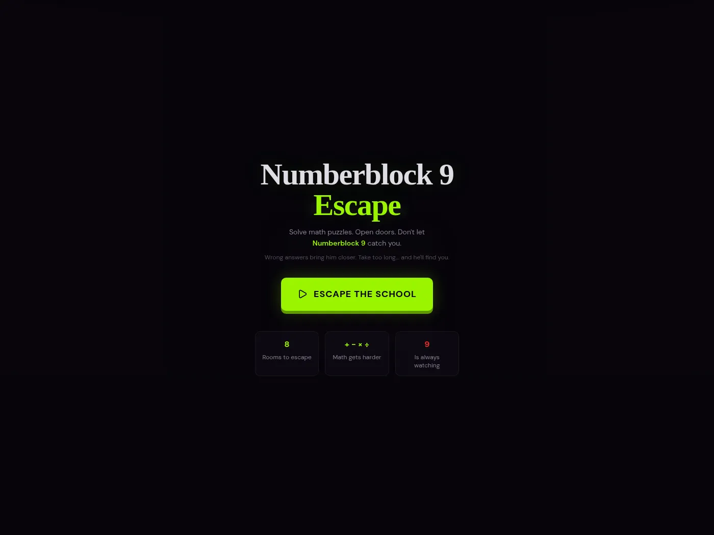 Numberblock 9 Escape