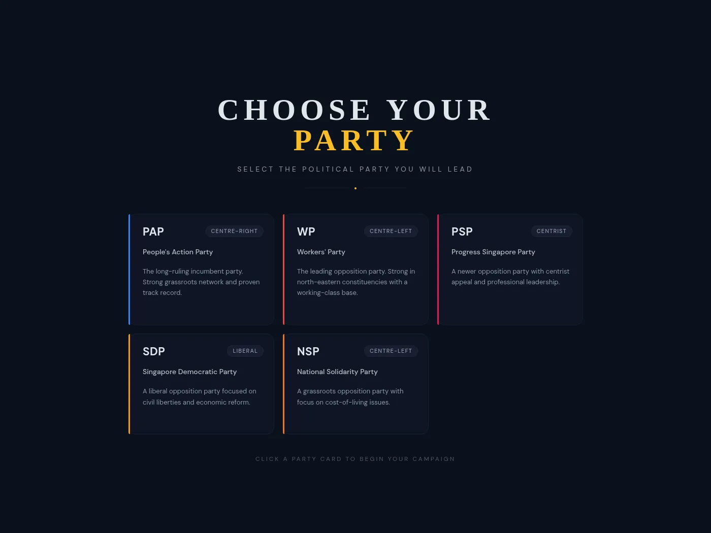 Election Simulator Game