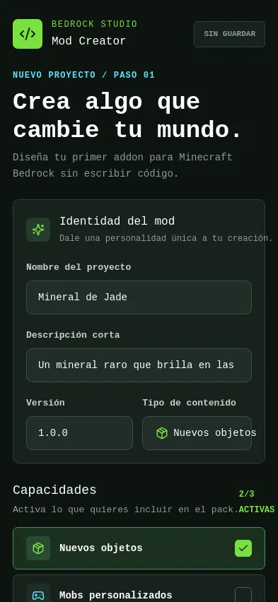 Bedrock Mod Creator
