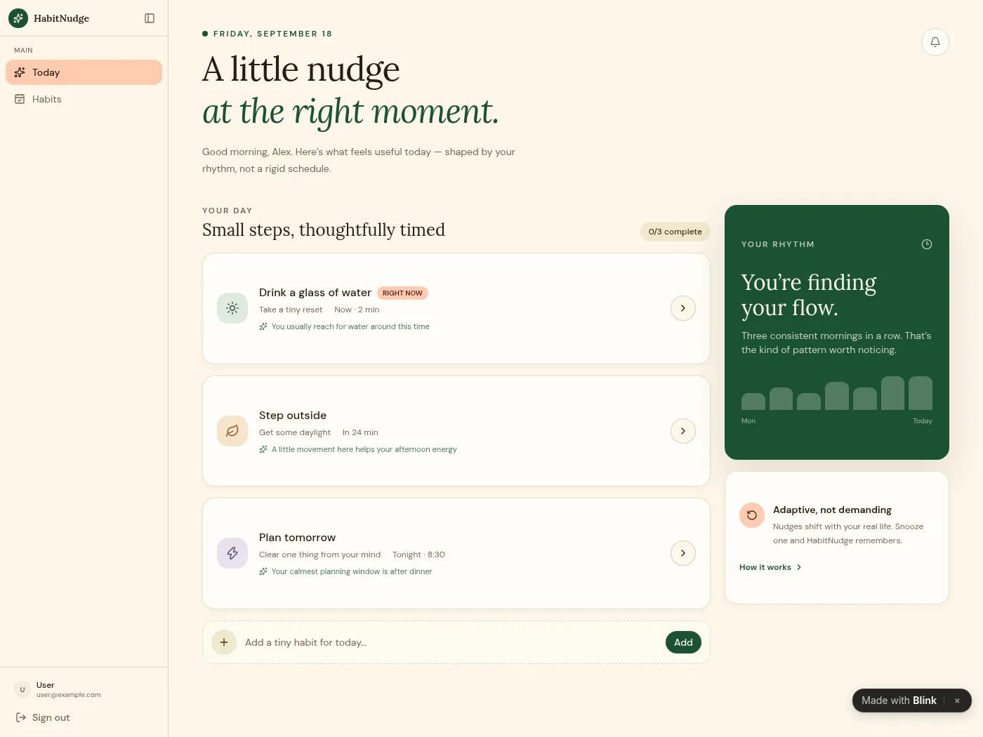 HabitNudge Assistant