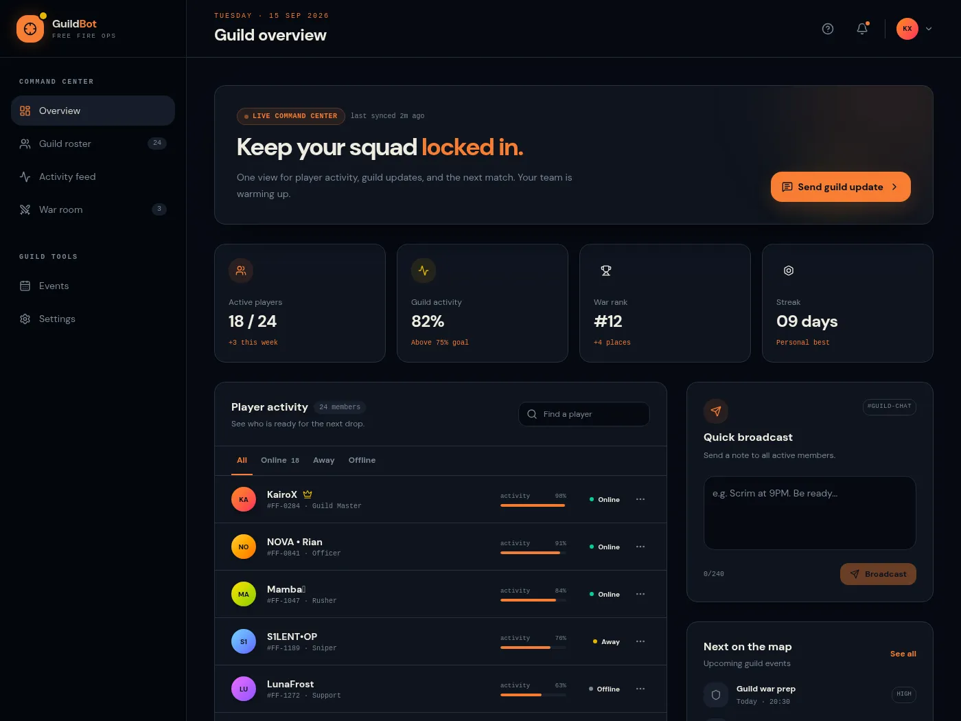 GuildBot for Free Fire