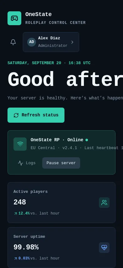 OneState RP Panel