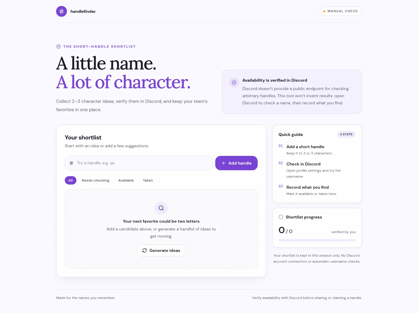 Discord Handle Finder