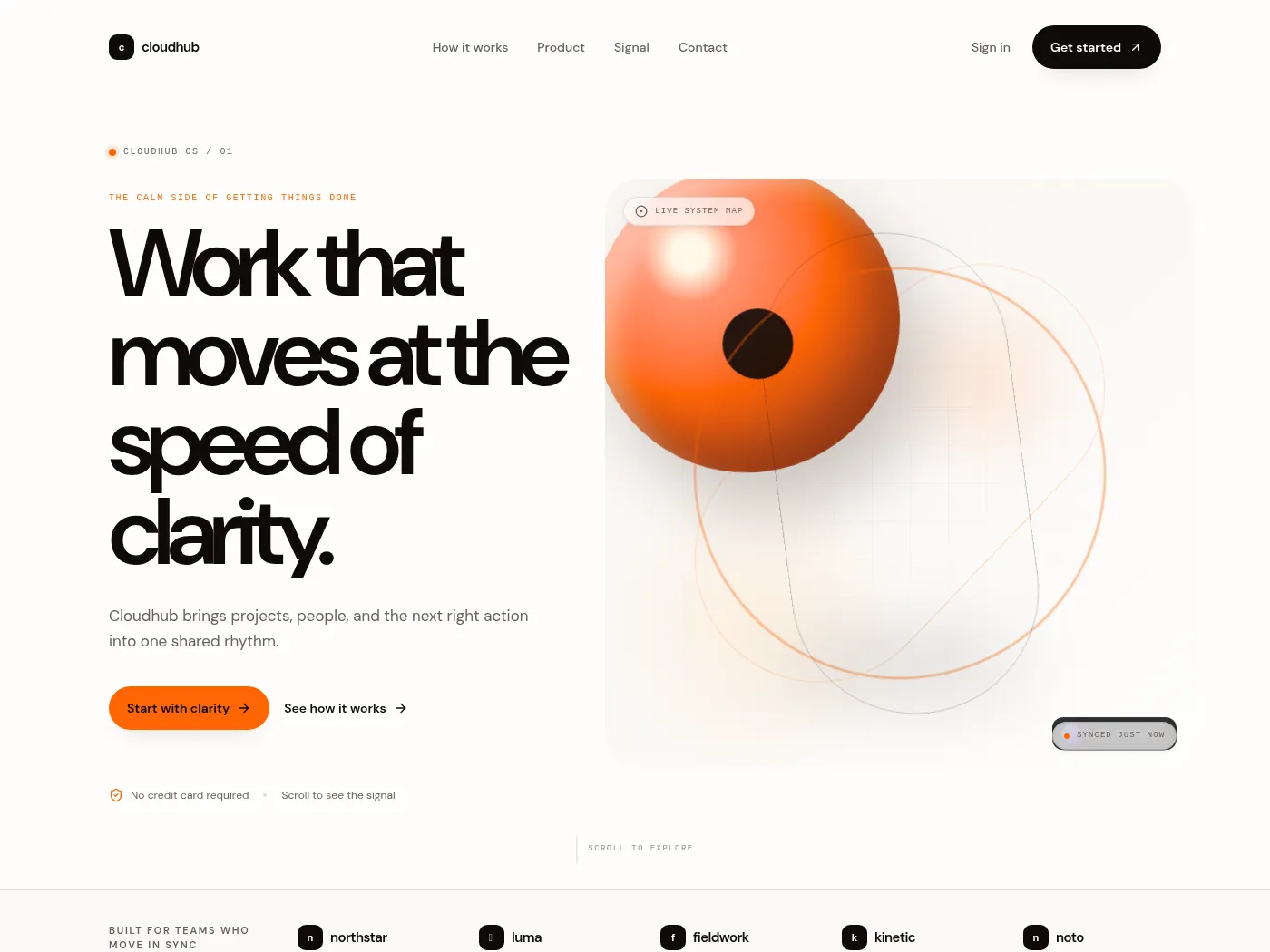 Cloudhub Landing Page