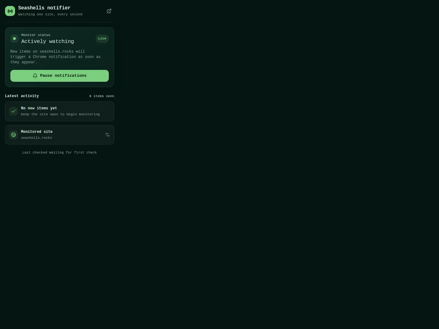 Seashells Notifier