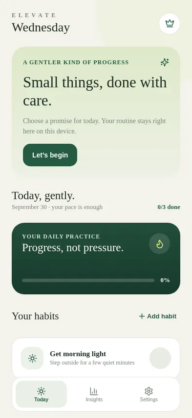 Elevate: Premium Habit Builder