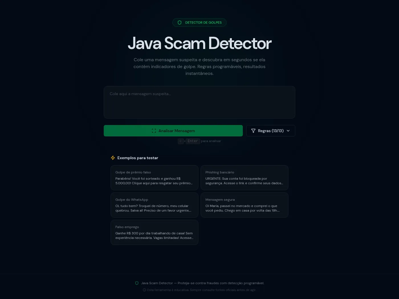 Java Scam Detector