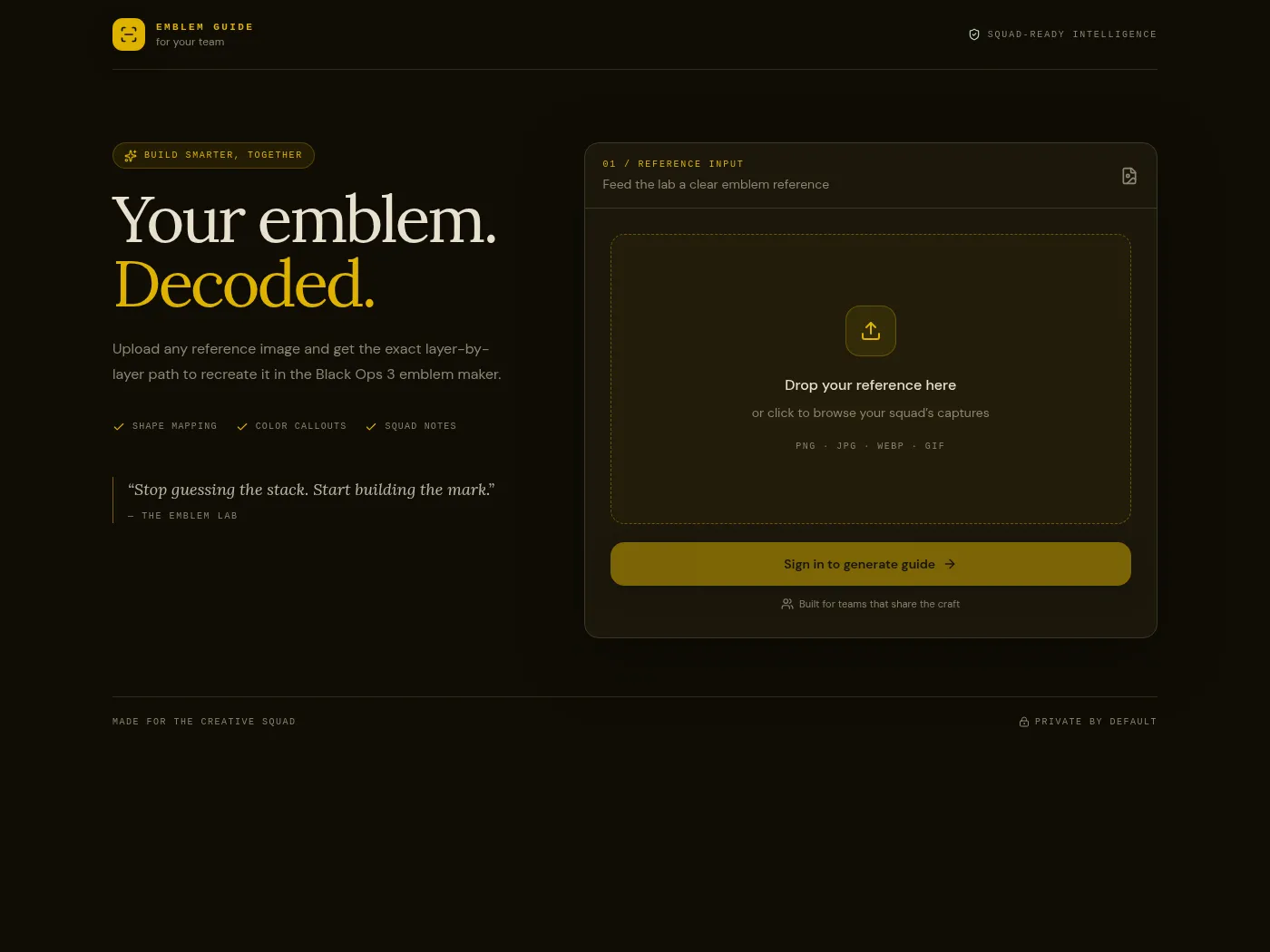 Emblem Recreate Guide