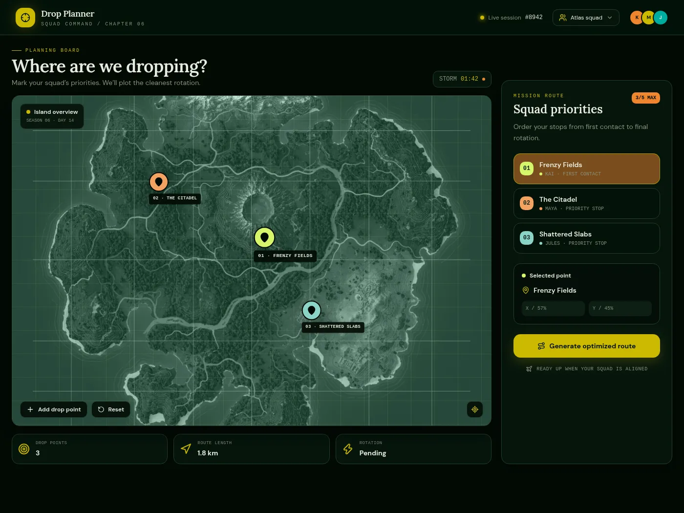 Fortnite Drop Planner