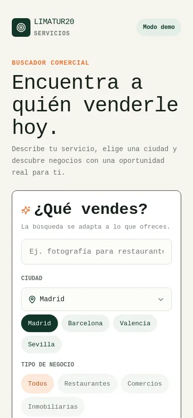 LIMATUR20 Servicios Finder
