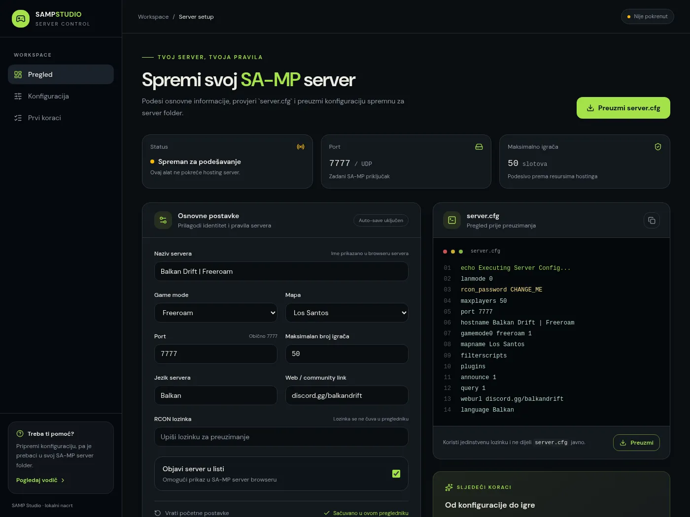 SAMP Server Manager
