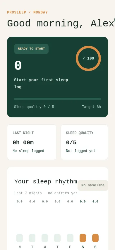 ProSleep Athlete Tracker