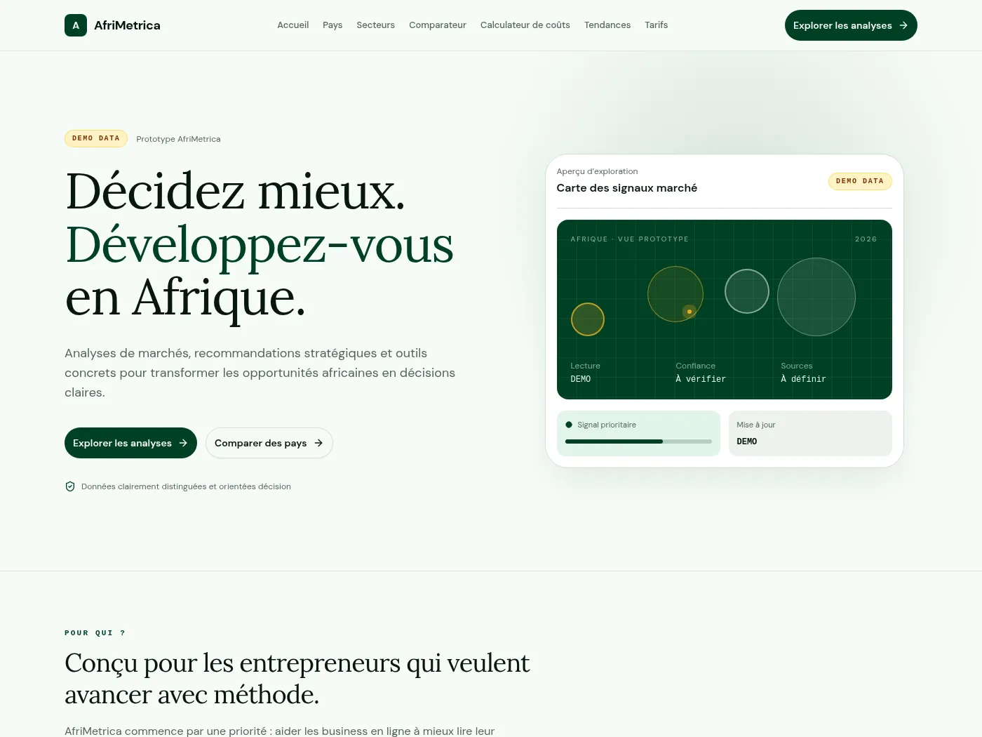 AfriMetrica Web App