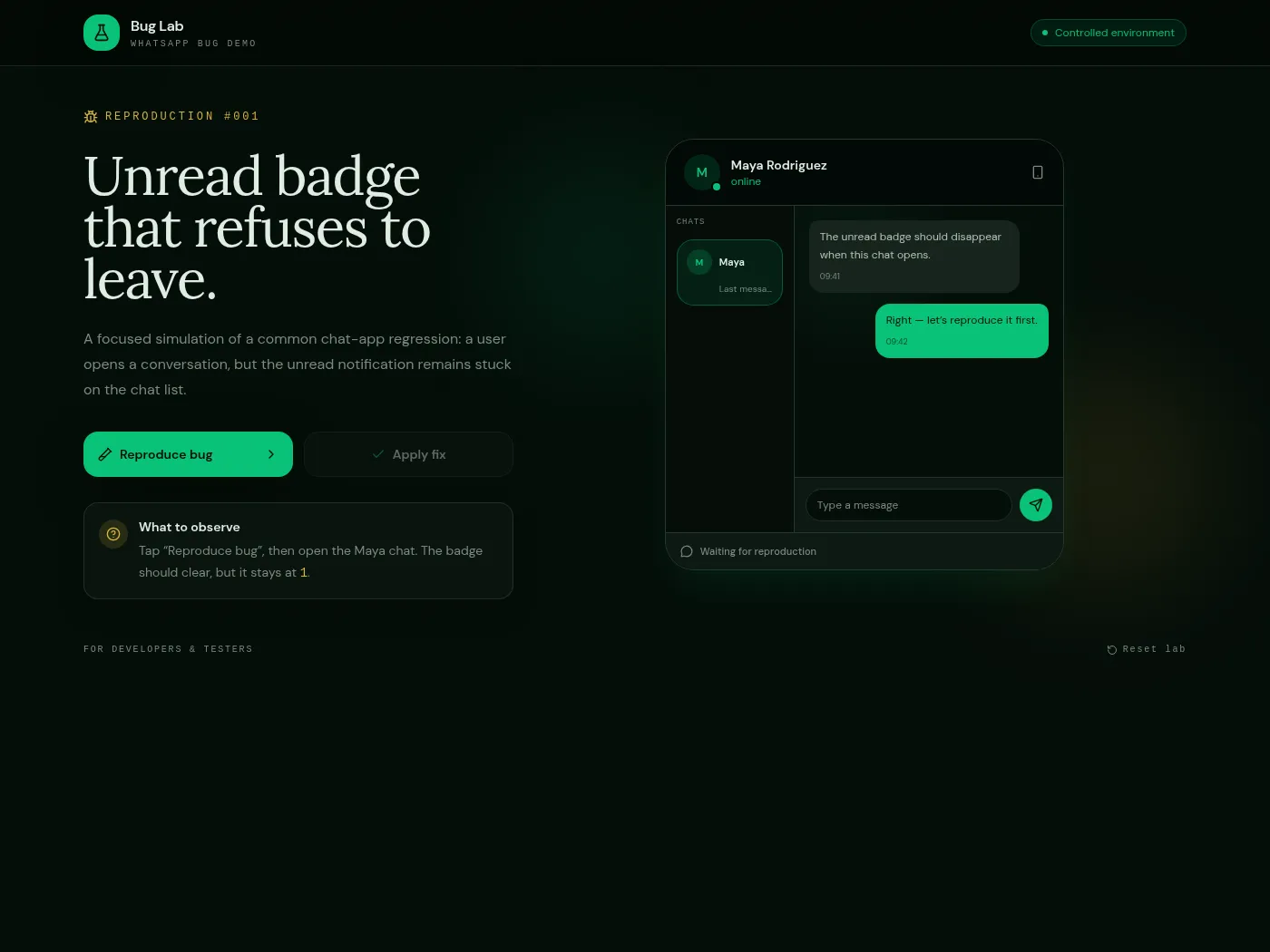 WhatsApp Bug Demo