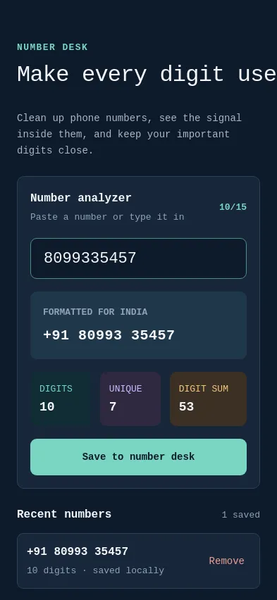 Number Utility App