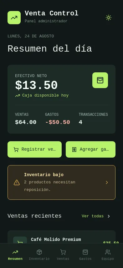 Venta Control App