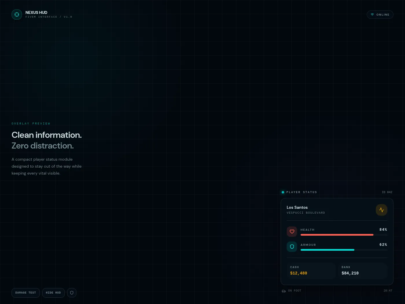 FiveM HUD Overlay