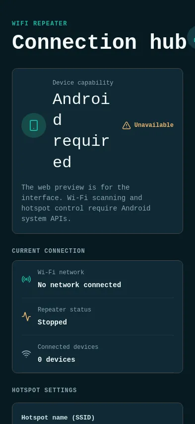 WiFi Repeater Manager
