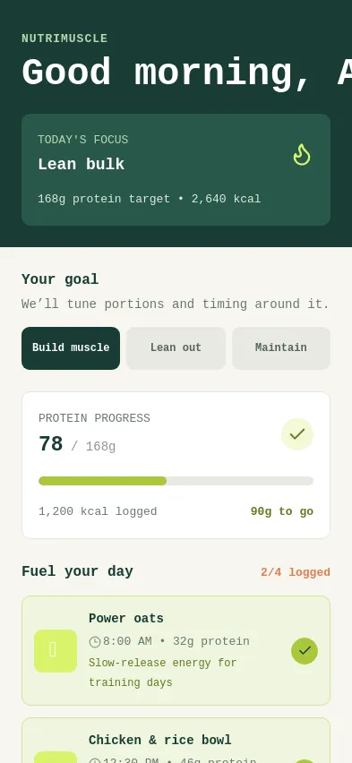 NutriMuscle Tracker