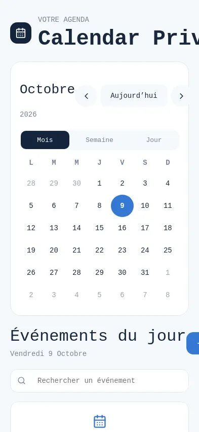 Calendar Private