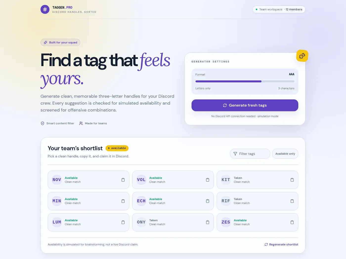 Discord TagGen Pro