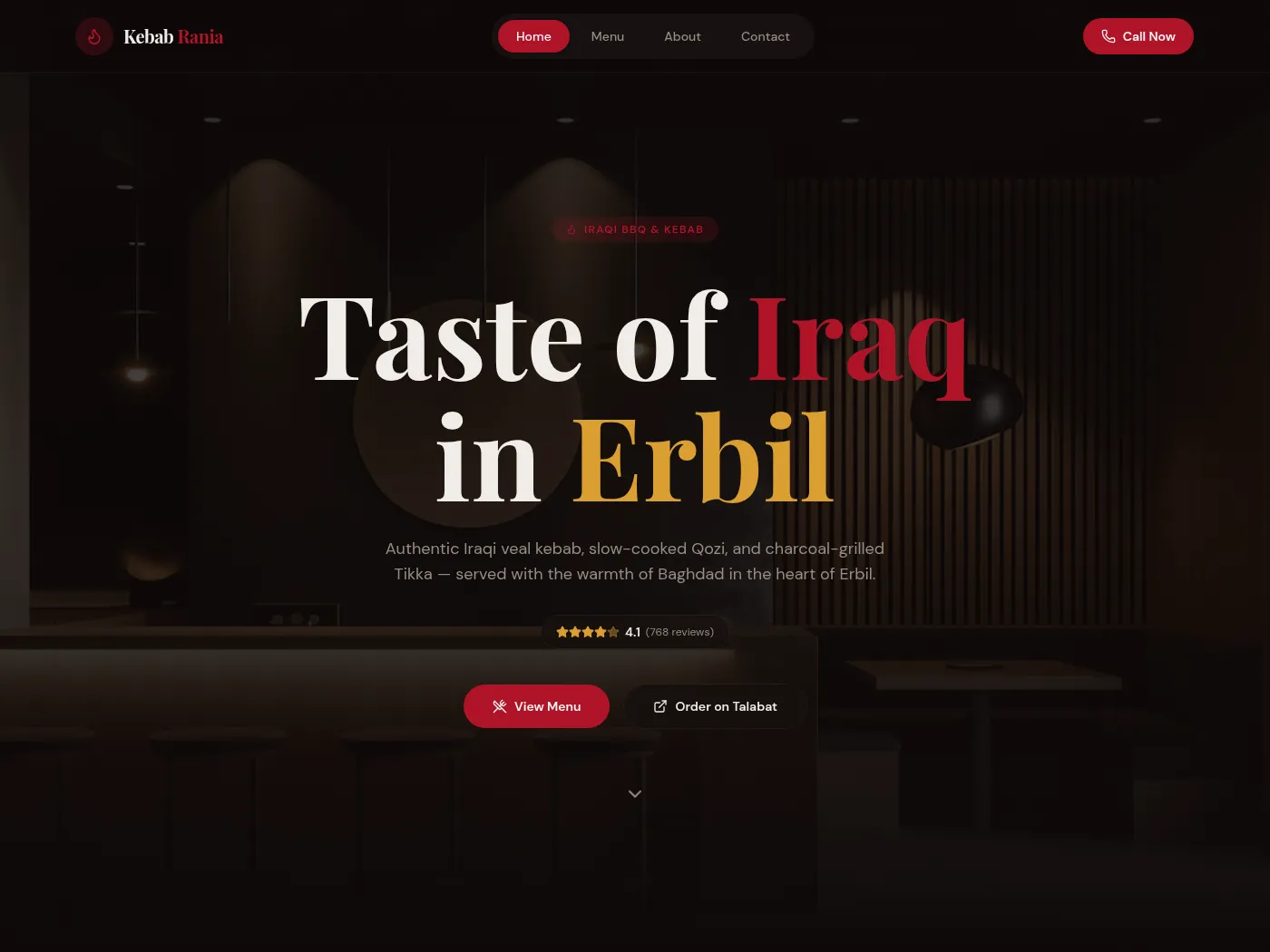 Kebab Rania Restaurant Site