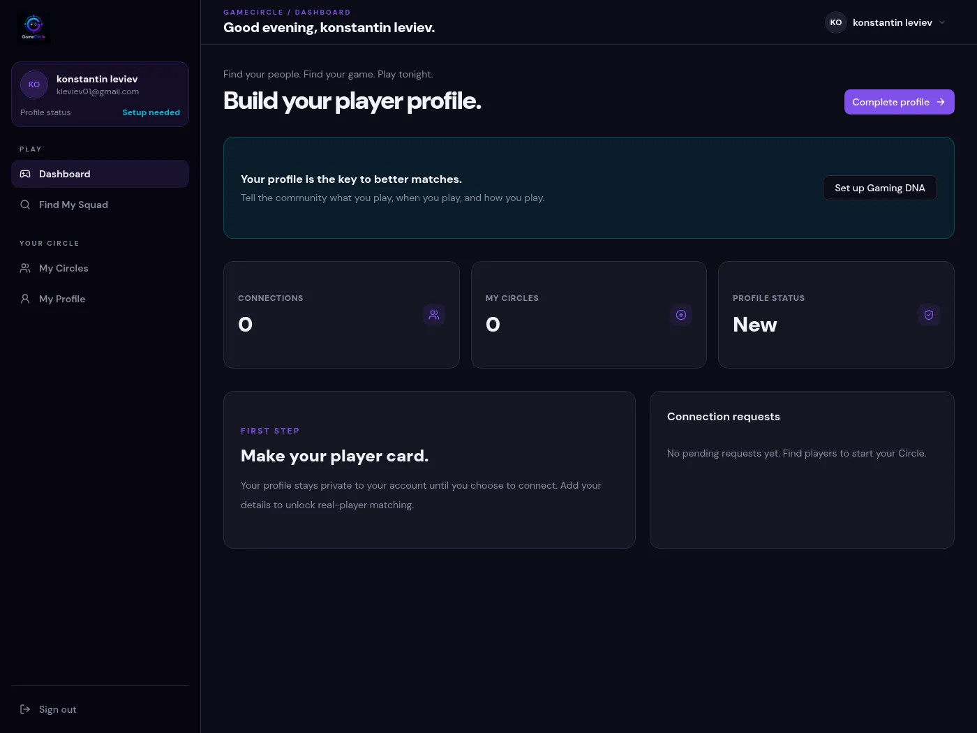 GameCircle Mobile App