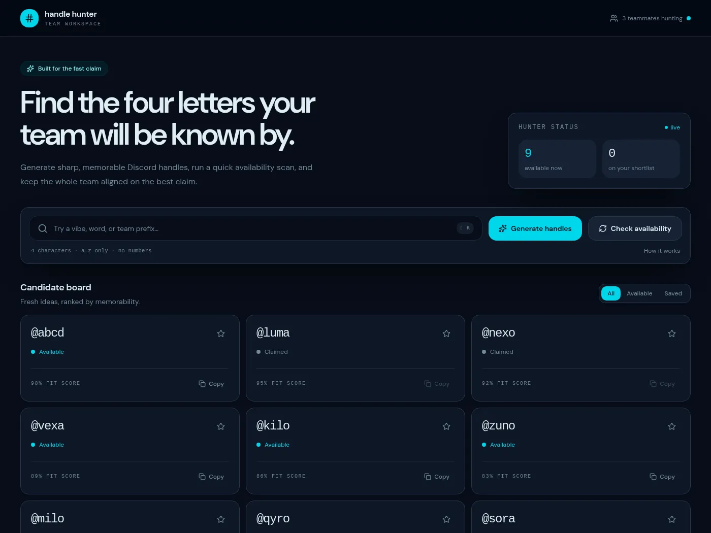 Discord Handle Hunter