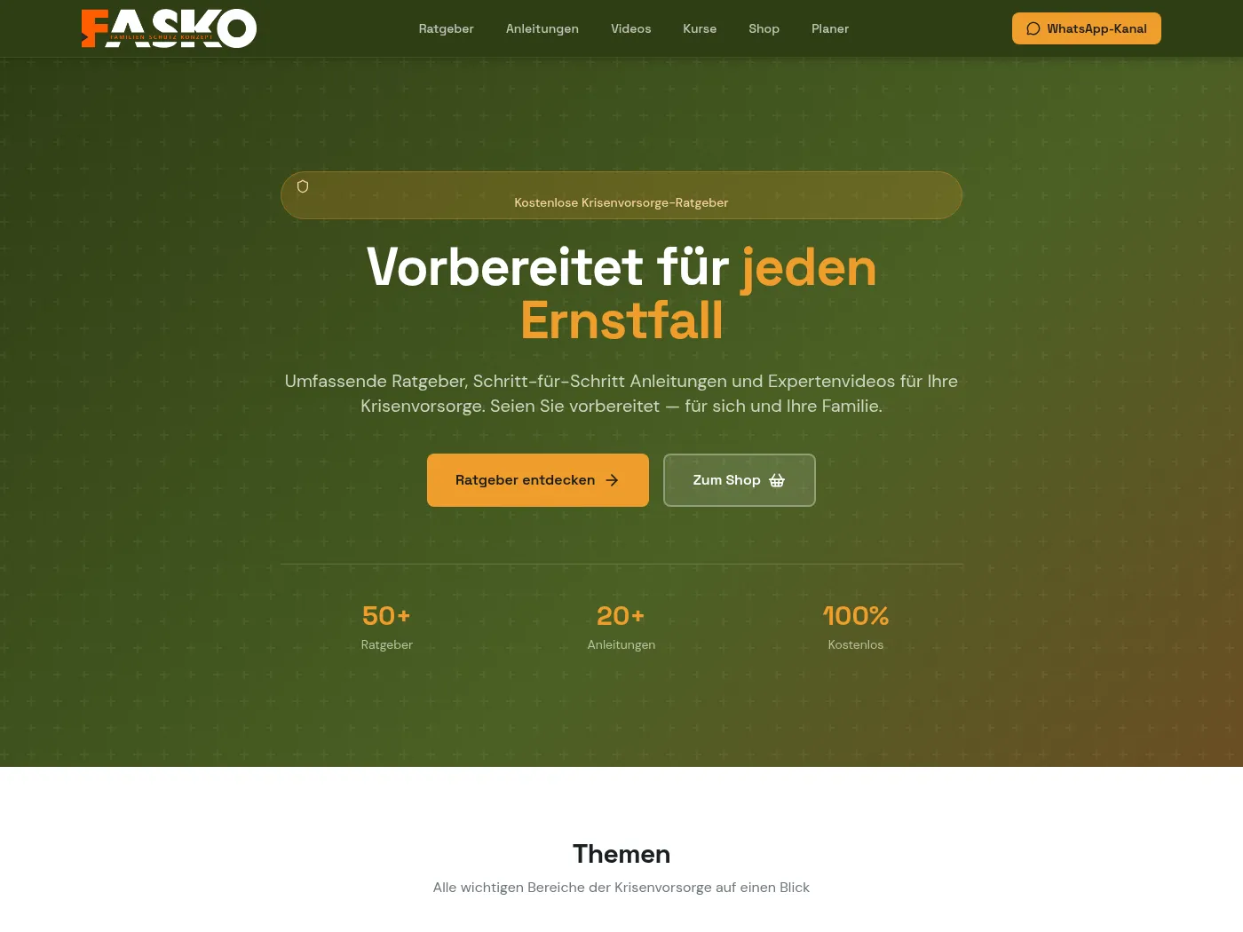 FASKO – Krisenvorsorge & Notfallplanung