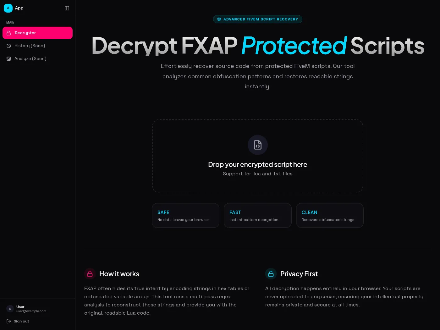 FXAP Decrypter Tool