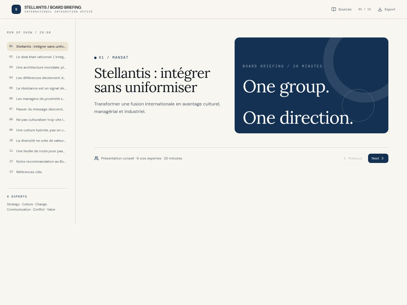 Stellantis Board Presentation Wizard