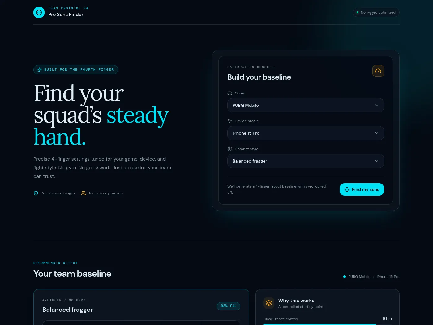 Pro Sens Finder