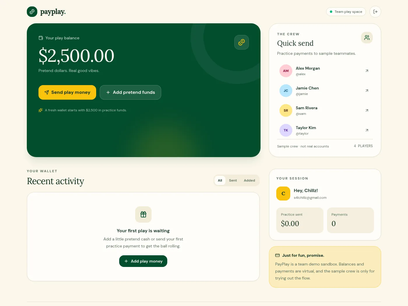 Virtual PayPlay